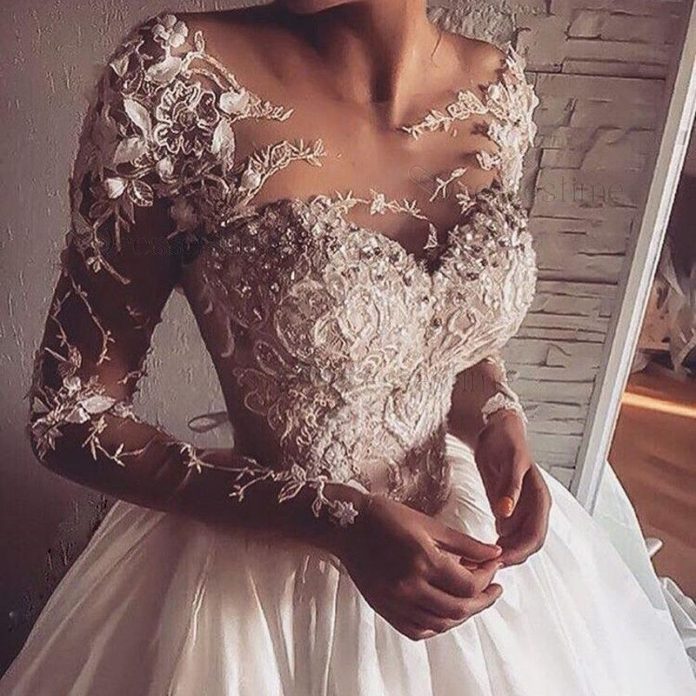24 Beautiful Wedding Dresses With an Illusion Neckline - Mrs to Be
